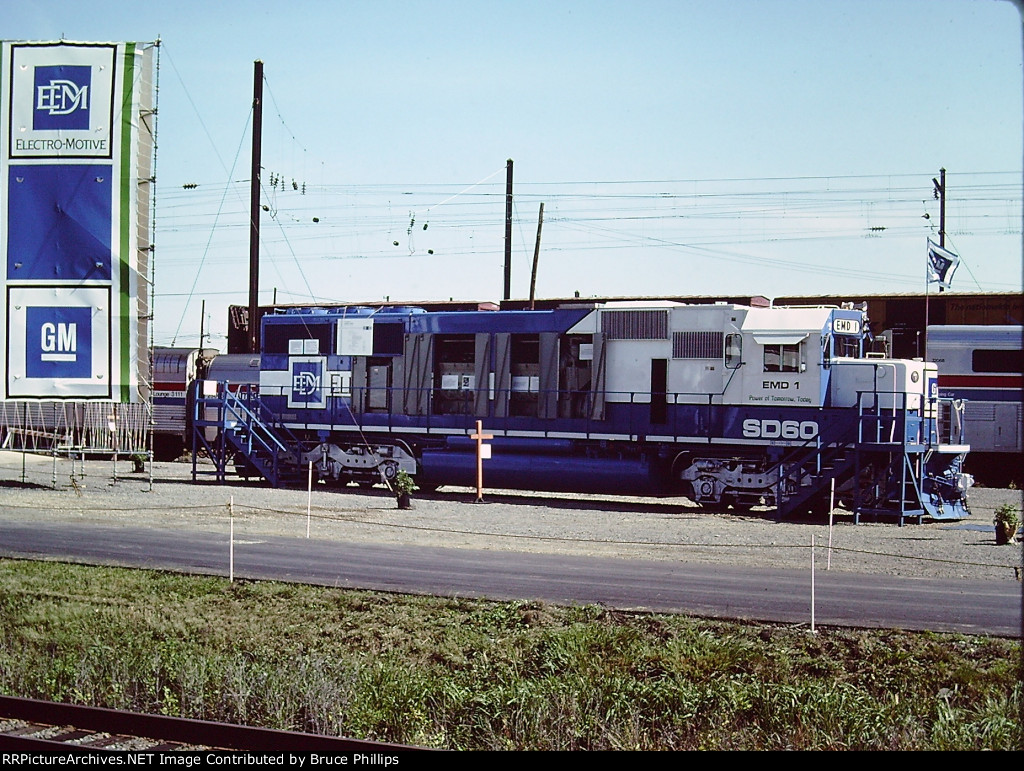 EMDX 1 SD60 Demonstrator on Display at Amtrak Ivy City Yard